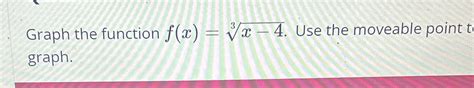 Solved Graph The Function Fa 3 V 4 Use The Moveable Point To