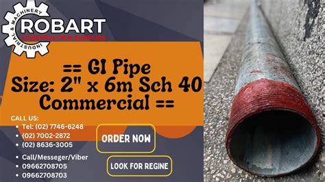 Gi Pipe Size 2 X 6m Sch 40 Commercial Commercial And Industrial
