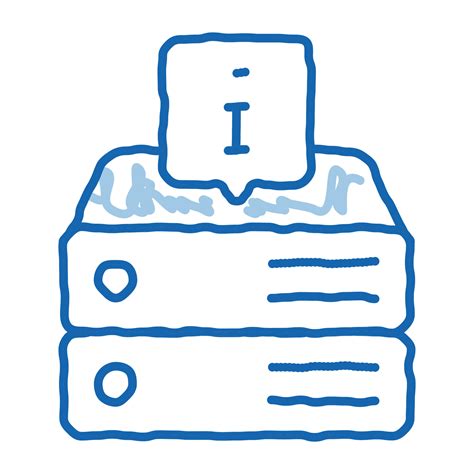Information On Server For Machine Learning Doodle Icon Hand Drawn Illustration 17795462 Vector