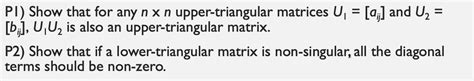 Solved Pi Show That For Any N X N Upper Triangular