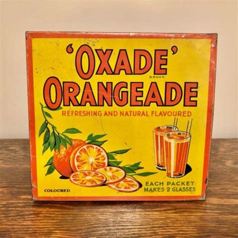 Oxade Orangeade Oxo Ltd Thames House London England 50 Packets Tin Box