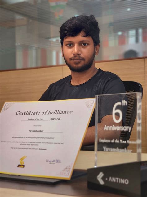 Yuvan Shankar On Linkedin I Am Delighted To Receive The Employee Of
