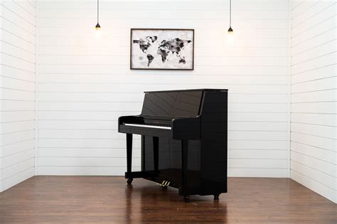 Charles R Walter Ebony Polish Studio Piano Market Plus