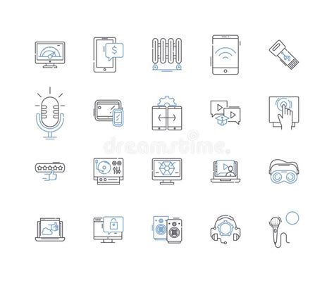 Implementa Y Objetos Colección De Iconos De Línea Herramientas Instrumentos Máquinas