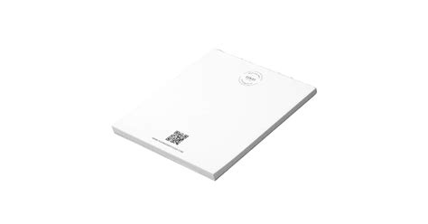 Simple Business Logo Qr Code Website Promotional Notepad Zazzle