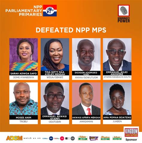 Npp Primaries Full List Of Incumbent Mps Who Lost