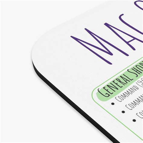 Mac OS Keyboard Shortcuts Mouse Pad Rectangle Version Mac Keyboard Cheat Sheet Mac OS