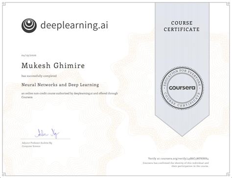 Successfully Completed The First Two Courses Of The Deep Learning Specialization By Deeplearning