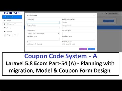 Learn Laravel5 8 Ecom Part 54 A Coupon Code System Planning With