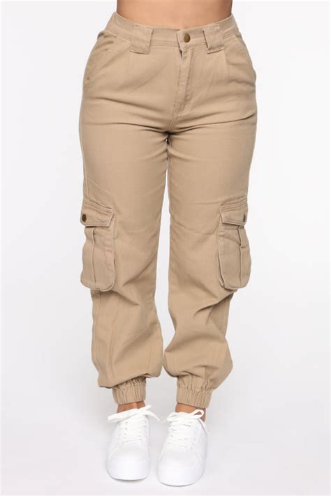 Leslie Cargo Joggers Khaki Fashion Nova
