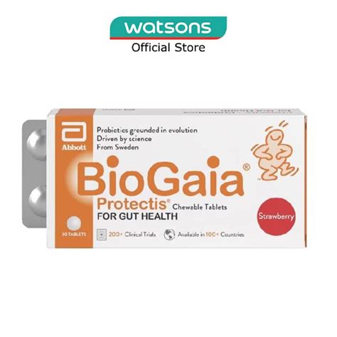 Biogaia Probiotic Protectis Chewable Strawberry Tablets 30s Shopee Singapore