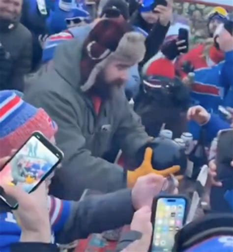 Shirtless Jason Kelce Drinks Beer To Celebrate Chiefs Touchdown