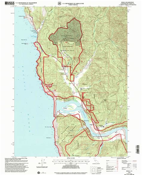 Classic Usgs Requa California 7 5x7 5 Topo Map Mytopo Map Store