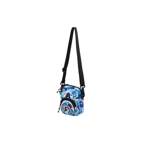 베이프 Abc 카모 샤크 미니백 라이트 블루 Bape Kream