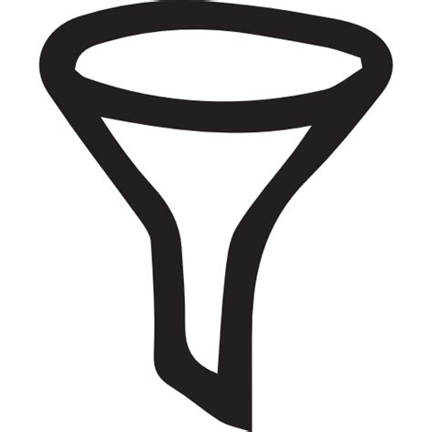 Funnel Hand Drawn Black Icon