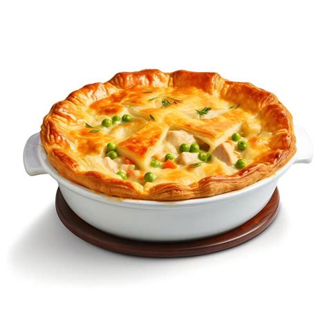 Premium Ai Image Chicken Pot Pie American Cuisine Isolated On White