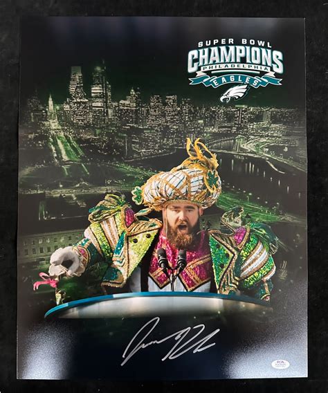 Philadelphia Eagles Jason Kelce Autographed 16 X 20 Photo Carls Cards