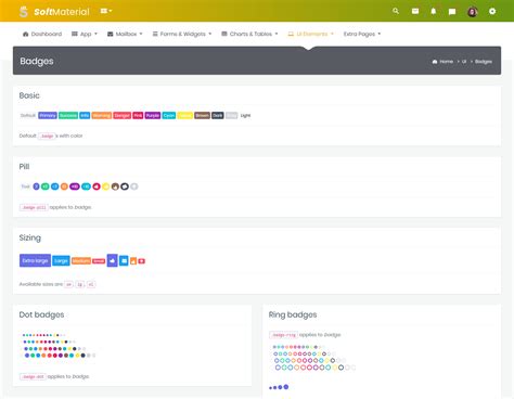 Soft Material Horizontal Nav Bootstrap Admin Templates