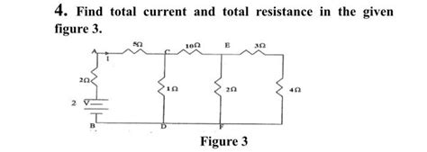 Solved Find Total Current And Total Resistance In The Chegg
