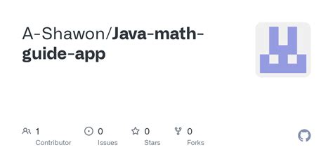 GitHub A Shawon Java Math Guide App