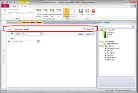Access Check If Field Is Null Conditional Macro Vba And Vbnet Tutorials Education And