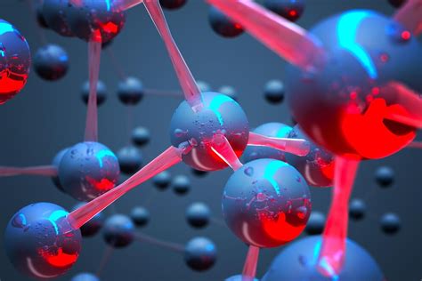 Premium Photo Close Up Of Molecular Structure Against Blue Background