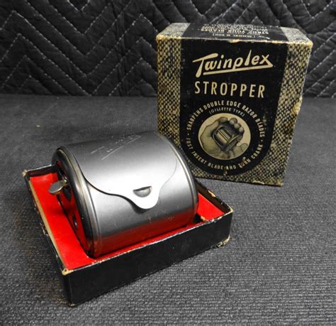 Vintage Twinplex G200 Stropper Double Edge Razor Blade Sharpener W Box