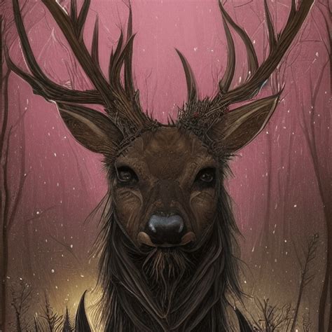 Hyperdetailed Fantasy Gothic Deer · Creative Fabrica