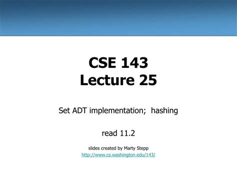 Ppt Cse 143 Lecture 25 Powerpoint Presentation Free Download Id