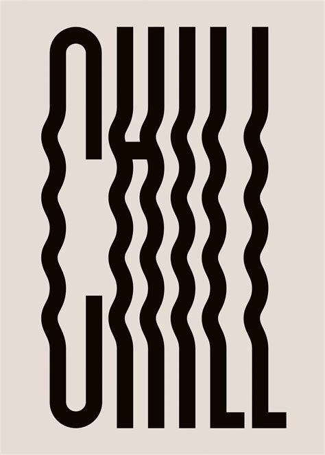 Typography Poster Chill Print Printable Wall Art Modern Gallery Wall