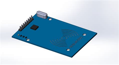 Mfrc522简单型号 基于mfrc522芯片的rfid 1356mhz读卡器solidworks 2017模型图纸下载 懒石网