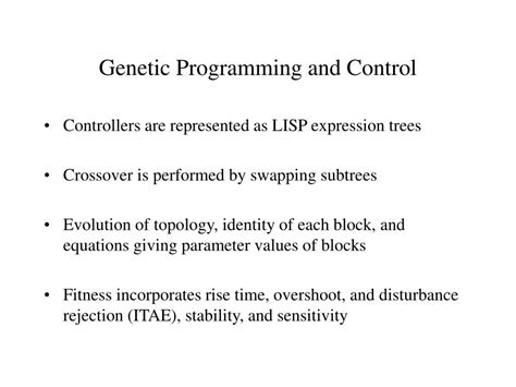 Ppt Automatic Synthesis Using Genetic Programming Of An Improved