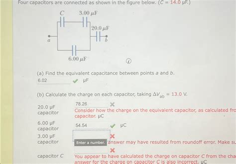 Solved Four Capacitors Are Connected As Shown In The Figure