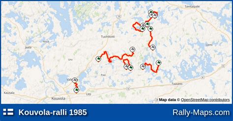 Maps Kouvola Ralli 1985 Rally