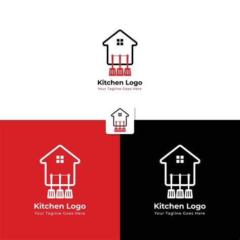 Home Kitchen Logo With Cooking Utensil Spatula 42722598 Vector Art At