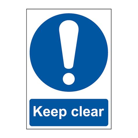 Keep Clear Sign Non Adhesive 1mm Rigid Pvc 297mm X 420mm Rsis
