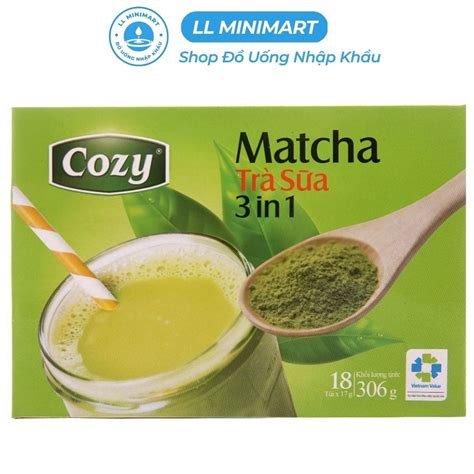 Matcha Cozy Milk Tea 3IN1 Box 306G (17G x 18 Packs) | Shopee Singapore