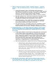Understanding Long-Term Memory: Episodic, Semantic, and | Course Hero
