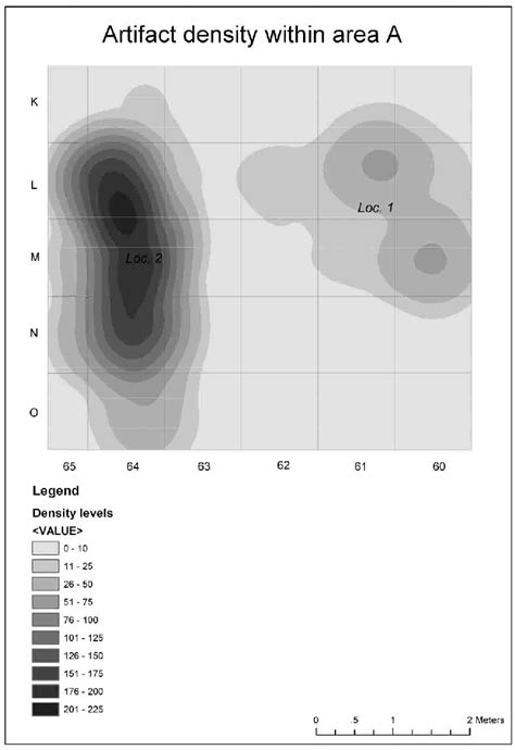 Artifact Density Within Area A Download Scientific Diagram