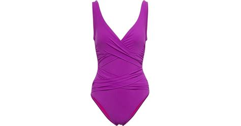 Karla Colletto Synthetic Smart Swimsuit In Purple Lyst