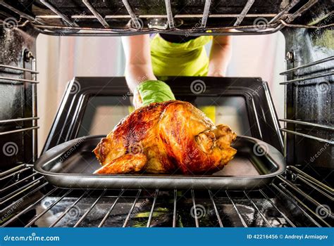 Cocinando El Pollo En El Horno En Casa Foto De Archivo Imagen 42216456