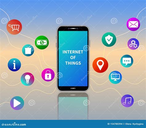 Iot Web Banner Wireless Network And Communication Technology Internet Of Things Stock Vector