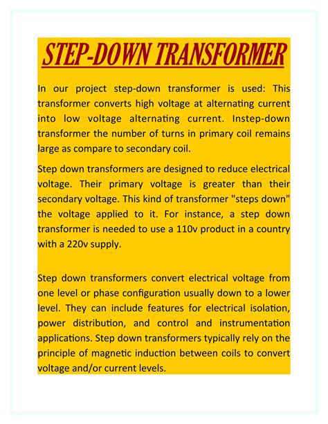 Step Down Transformer Physics Project Class 12 Cbse Final Pdf
