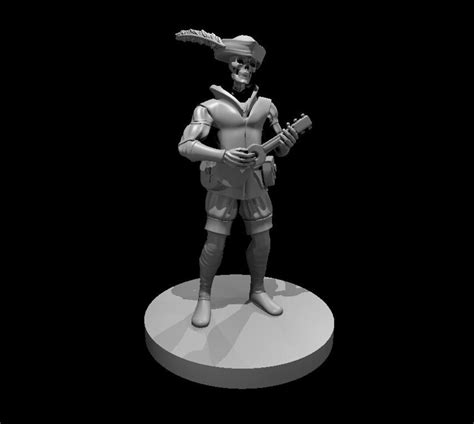 Skeleton Bard 3 Resin Miniature Etsy
