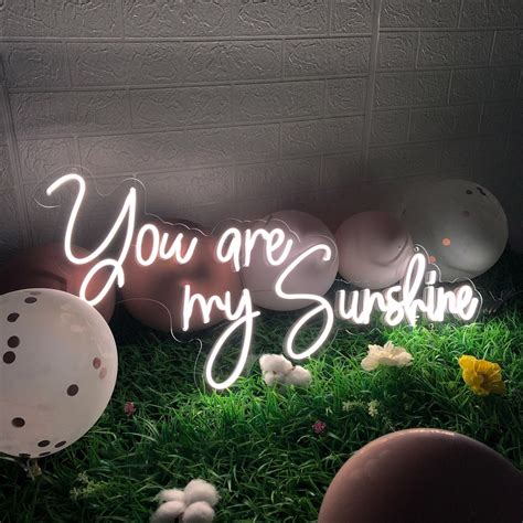 You Are My Sunshine Neon Sign Custom Wedding Decor Neon Light Sign