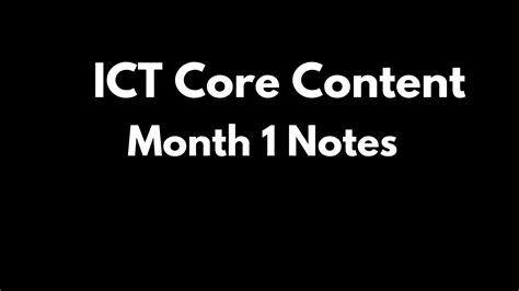 Ict Mentorship Core Content Month 1 Notes