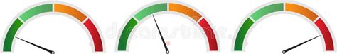 Speed Dial Indicator Green And Red Meter Low And High Barometers Set Of Collection