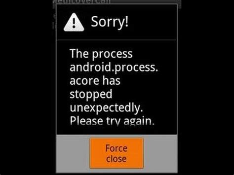 HOW To Prevent And FIX Process Android Acore Has Stopped Error And Process SEC Errors 2014