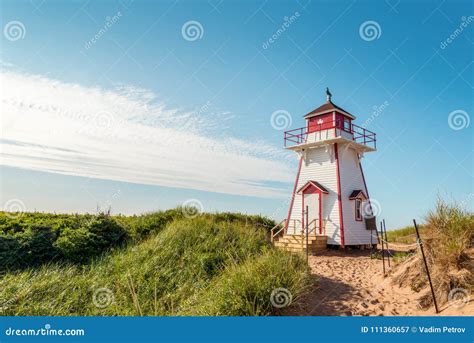 Covehead Lighthouse In Stanhope Stock Image Image Of Canada