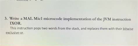 Solved Hi Dilwise U U 3 Write A Mal Mic1 Microcode